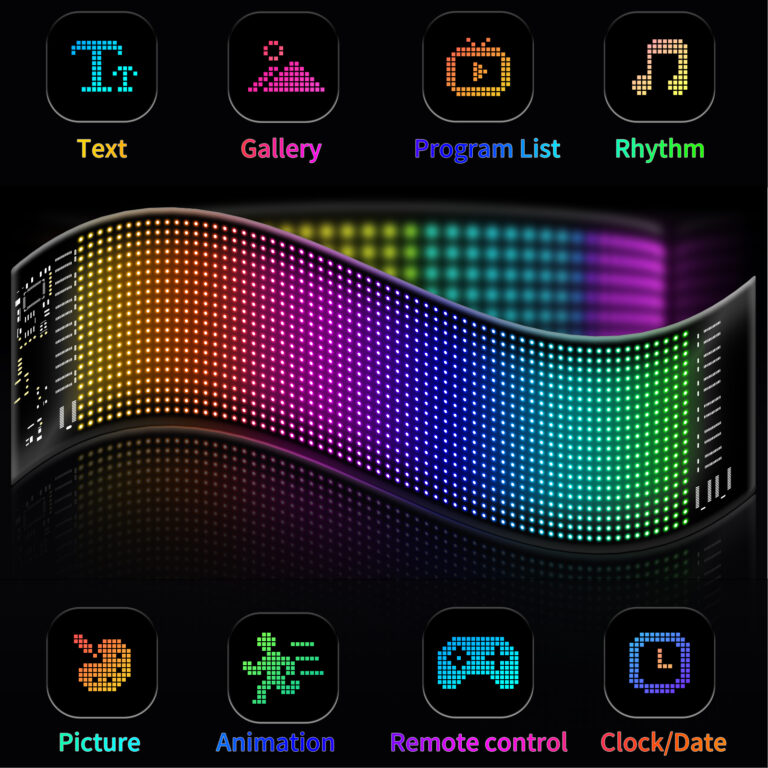 20×64 Pixels RGB Programmable LED Matrix Panel – Shine Lighting ...