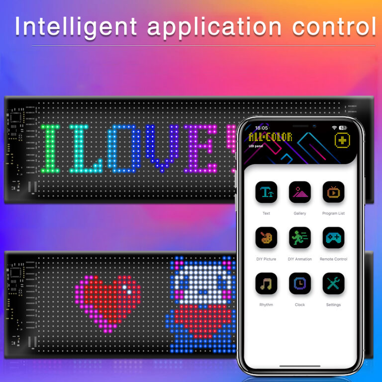 20×64 Pixels RGB Programmable LED Matrix Panel – Shine Lighting ...