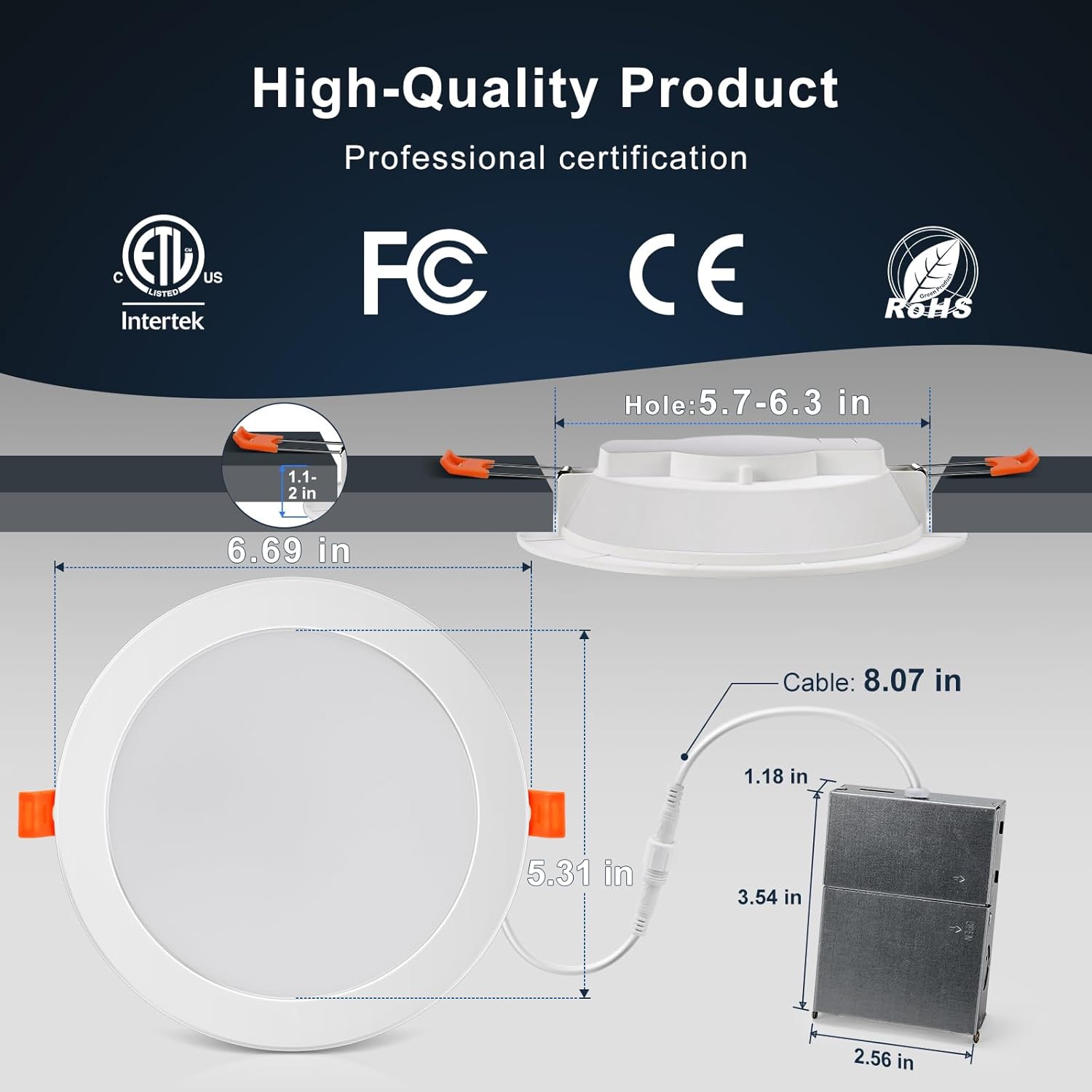 6” 16W 1500LM RGBWCCT LED Downlight – Shine Lighting – Reliable LED ...