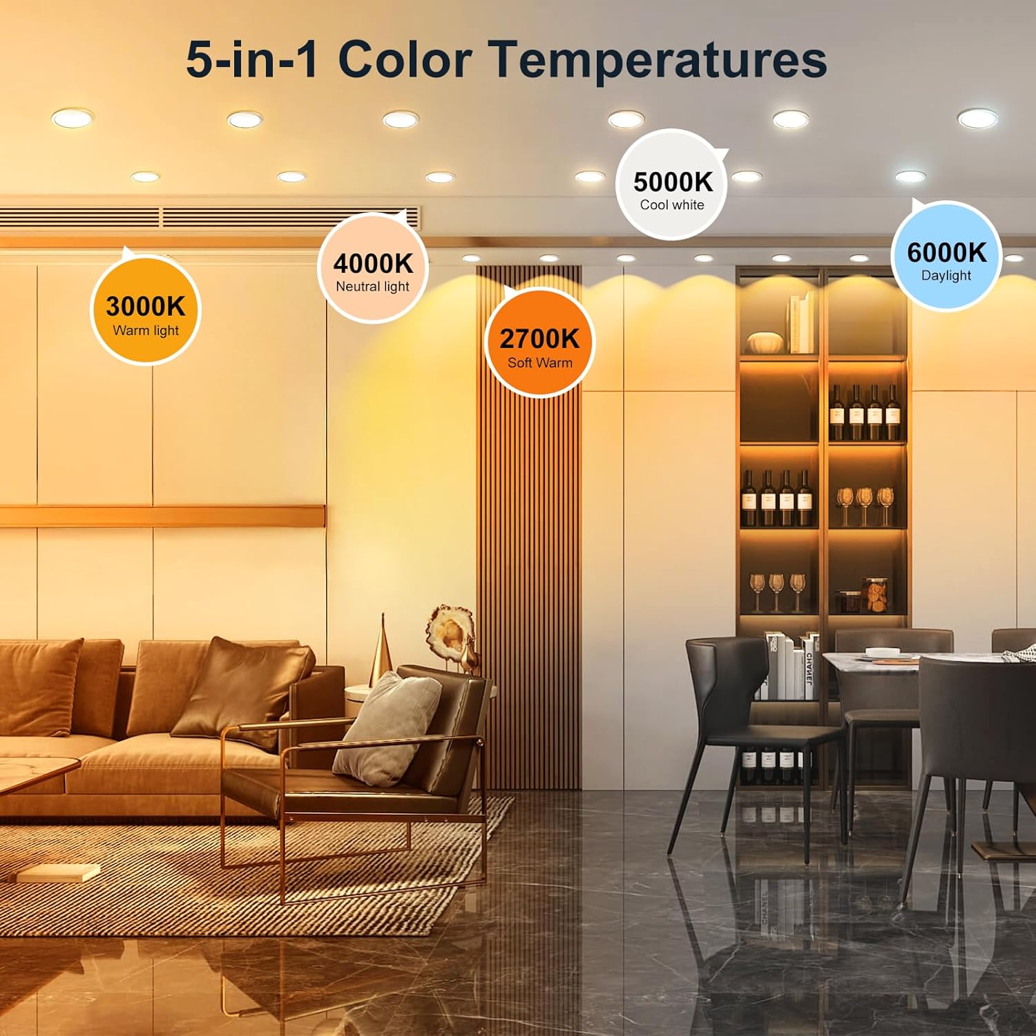 6” 16W 1500LM RGBWCCT LED Downlight – Shine Lighting – Reliable LED ...