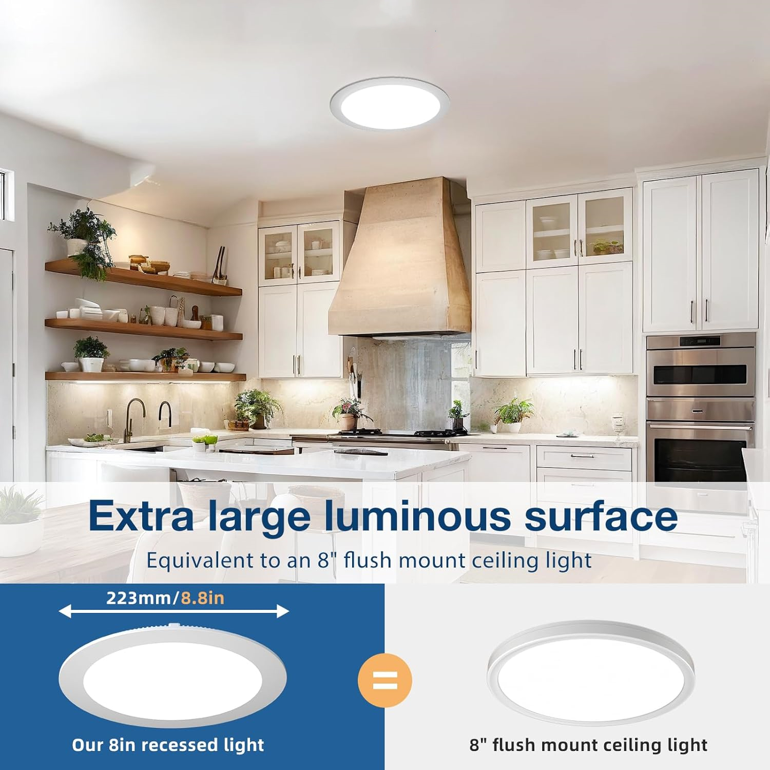 8” 18W 1600LM 5CCT Dimmable LED Downlight – Shine Lighting – Reliable ...